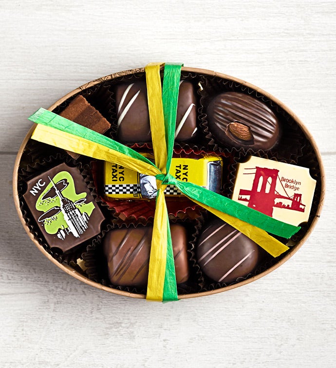 Li-Lac Chocolates 8-piece NYC Chocolate Box | SimplyChocolate.com
